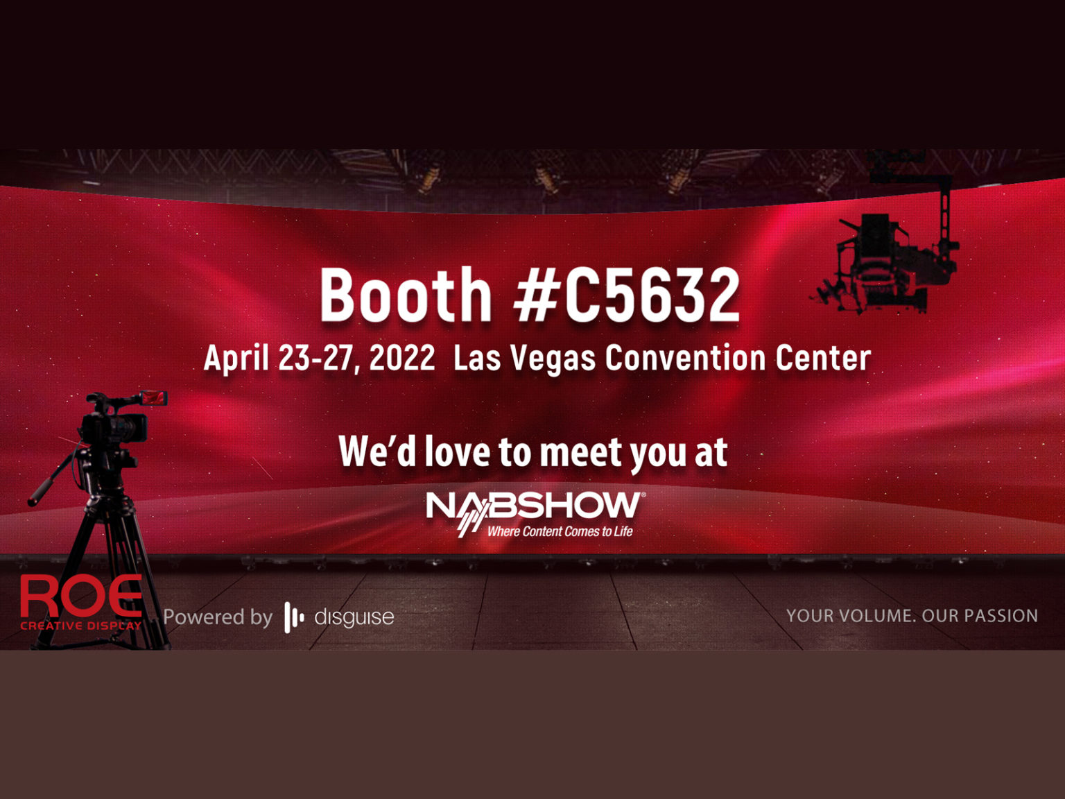 ROE Visual is gearing up for NAB Show 2022 in partnership with disguise