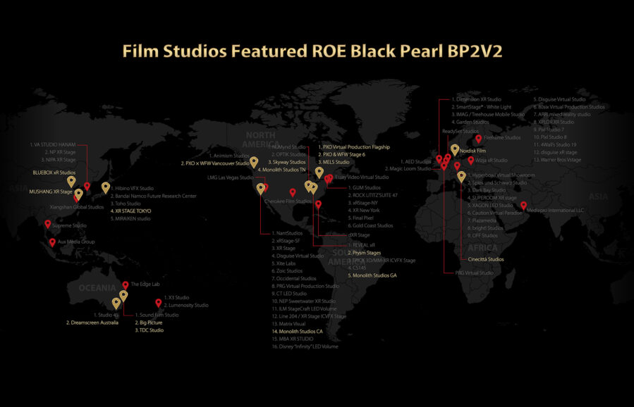 ROE Visual client map - British Cinematographer