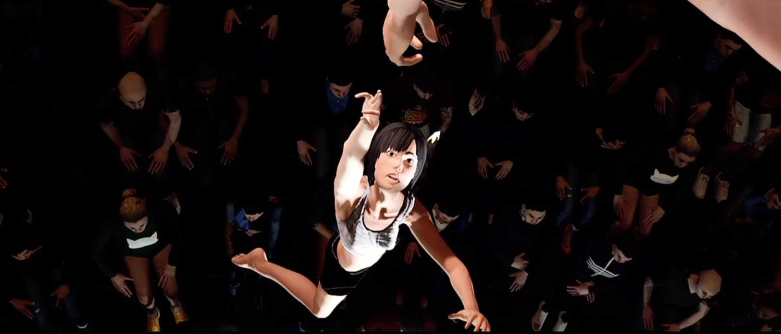 Virtual cinematography in Matilda the Musical's Acrobat's story